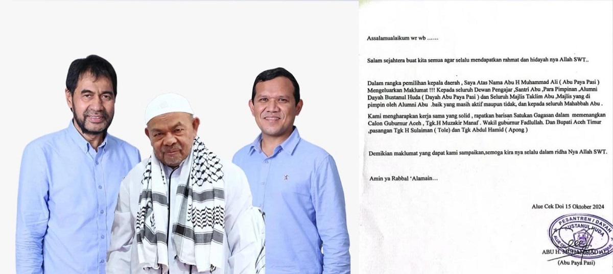 Abu Paya Pasi Keluarkan Maklumat Dukung Pasangan Mualem-Dek Fadh - Sumber : habateras.com ...